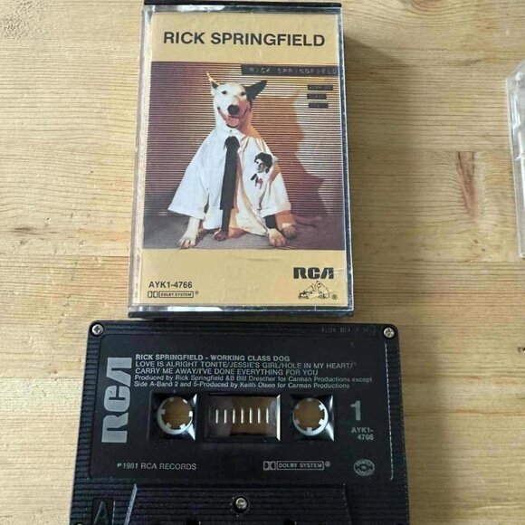 Media | Rick Springfield Working Class Dog Vintage Cassette Tapes C4 ...